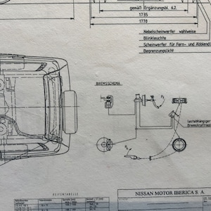 Nissan Terrano II R20 1993 Lang Construction Drawing ART Work - Etsy