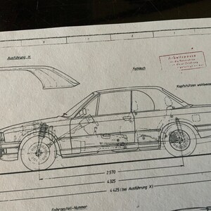 E30 BMW 325i Cabrio With Hardtop 1986 Design Drawing Artwork - Etsy