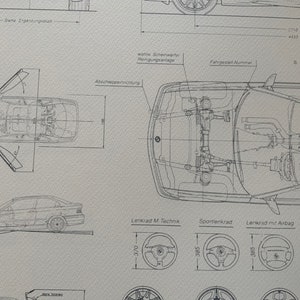 BMW E36 M3 Coupe Design Drawing ART Work Blueprint - Etsy