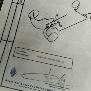 Renault R4 Fourgonnette 1962 Construction Drawing ART Work Blueprint - Etsy