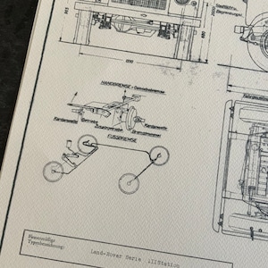 Land Rover Series III 1970 109" Artwork Construction Drawing Blueprint ...