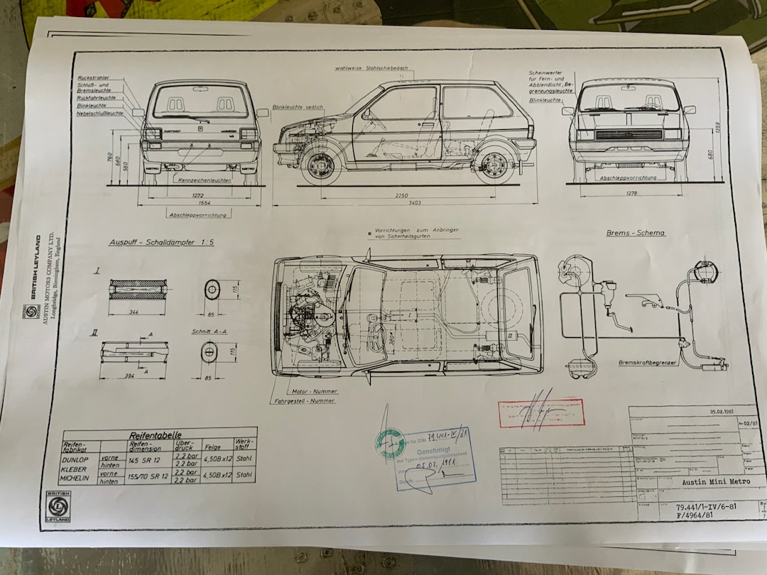 Austin Mini Metro 1981 Engineering Drawing ART Work Blueprint - Etsy