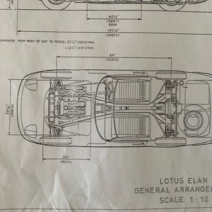 Lotus Elan 1962 Construction Drawing ART Work Blueprint - Etsy