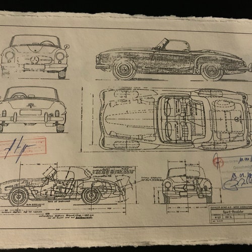 Mercedes W121 190SL Sport Roadster 1955-63 Construction - Etsy
