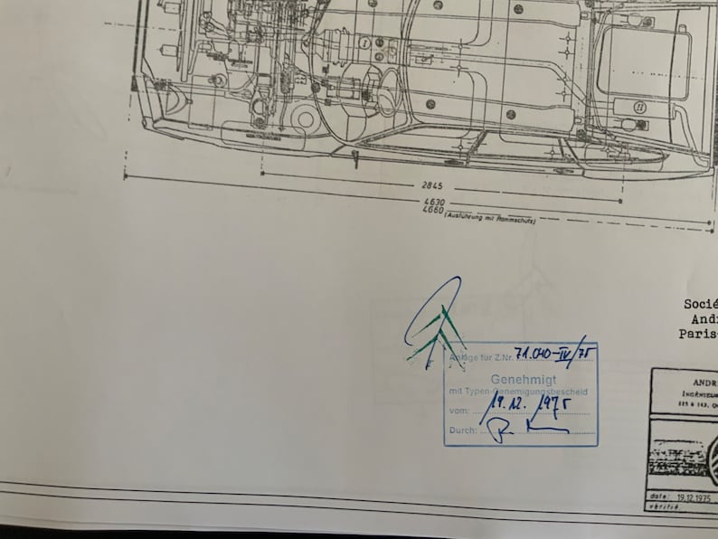 Citroen CX 1975 Construction Drawing ART Work Blueprint - Etsy