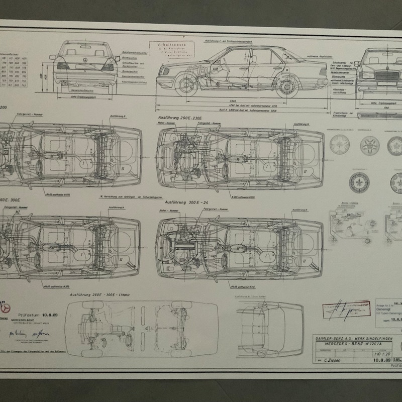Mercedes W124 Poster - Etsy