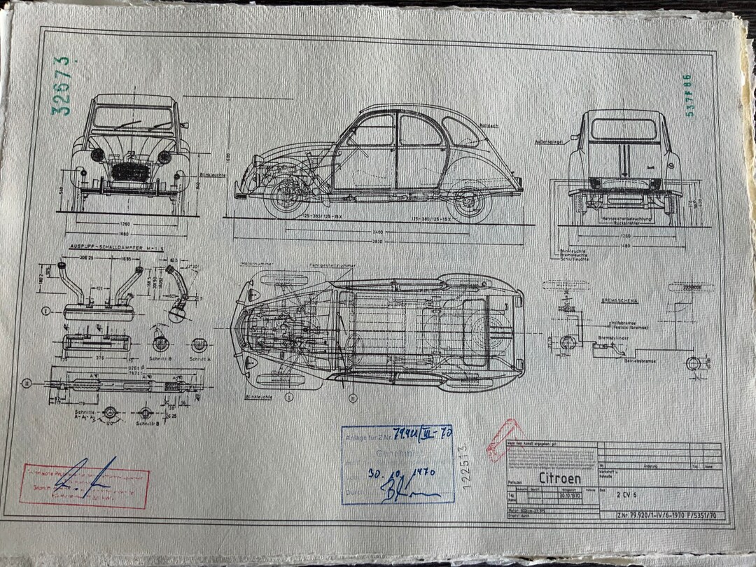 Citroën 2 Cv 6 1970 Duck Construction Drawing ART Work - Etsy UK