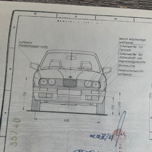 E30 BMW 325i Sport Package 1987 Design Drawing Artwork - Etsy