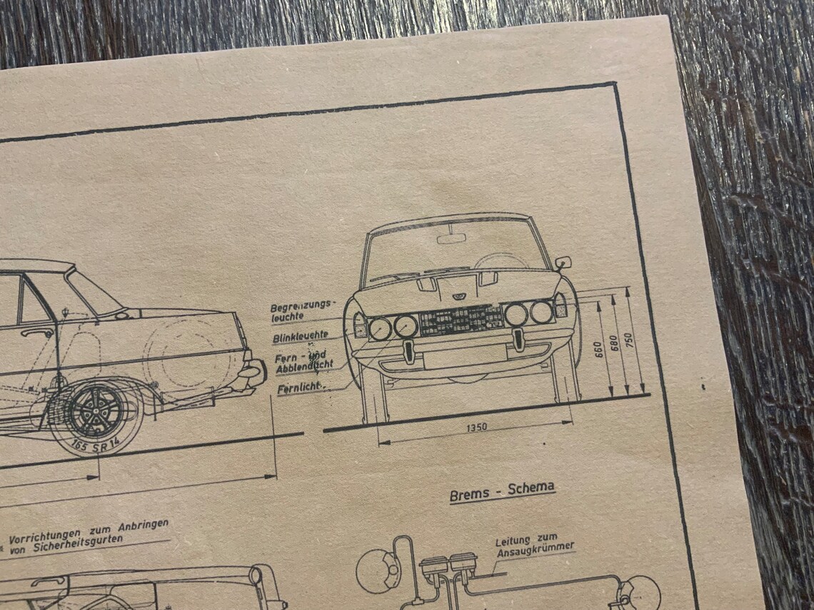 Rover 2000 TC Series II From 1974 Construction Drawing ART Work ...