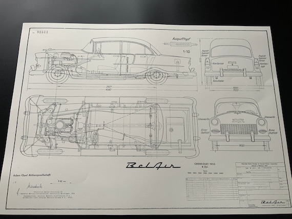Chevy Car Blueprints