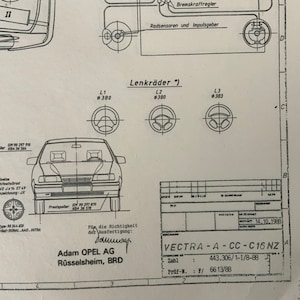 Vectra A CC C16 NZ From 1988 Design Drawing ART Work Opel - Etsy