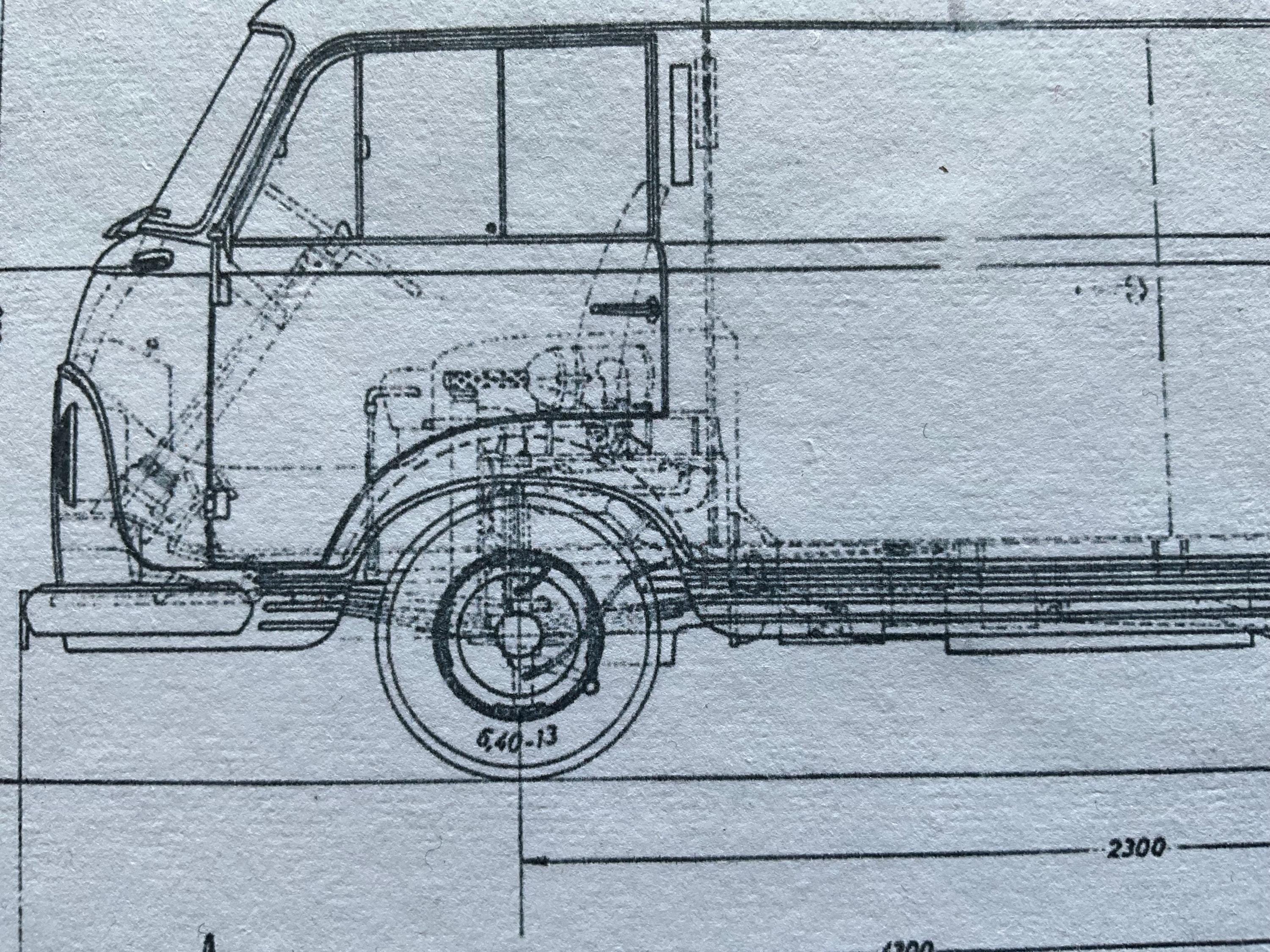 Ford Taunus Transit 1250 Station Wagon G7 BTK Construction Drawing ART ...