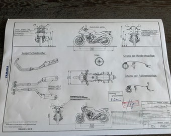 Yamaha Blueprint - Etsy