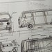 Westfalia T2 Bus 1975 Construction Drawing ART Work Blueprint - Etsy