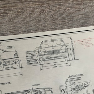 Mercedes W140 Sedan 1991 Design Drawing ART Work Blueprint - Etsy