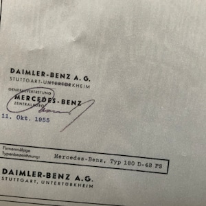 Mercedes W120 180D Ponton 1955 (180D 43 Hp) Construction Drawing ART ...