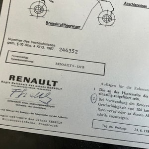 Renault R5 122B ALPINE Turbo Gordini From 1980 Construction Drawing ART ...