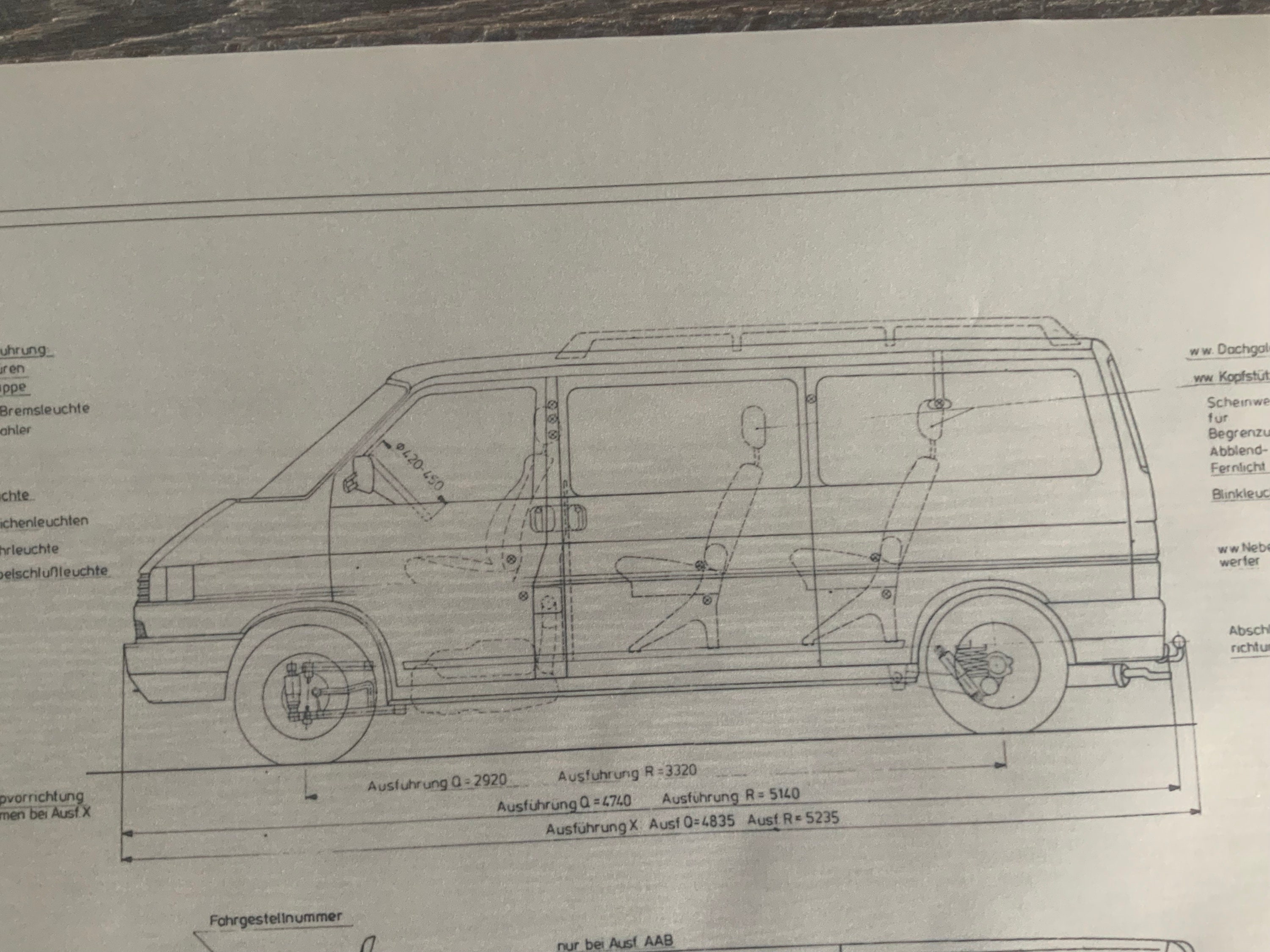 T4 Type 70D Kombi 1990 Construction Drawing ART Work Blueprint. - Etsy