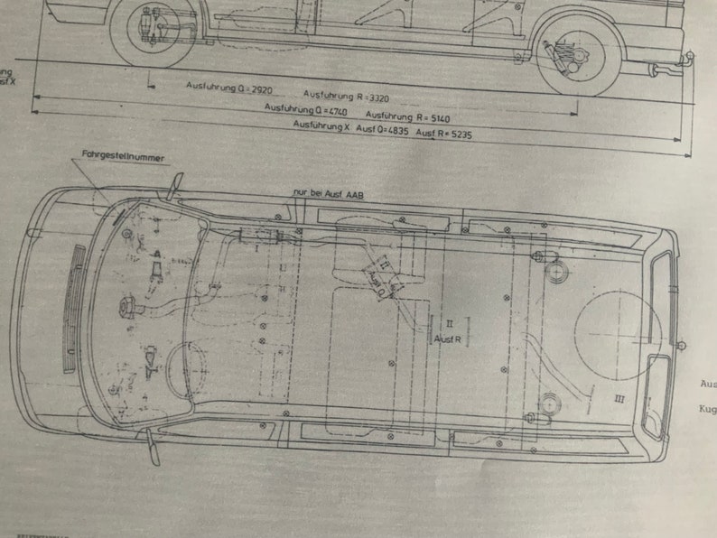 T4 Type 70D Kombi 1990 Construction Drawing ART Work Blueprint. - Etsy