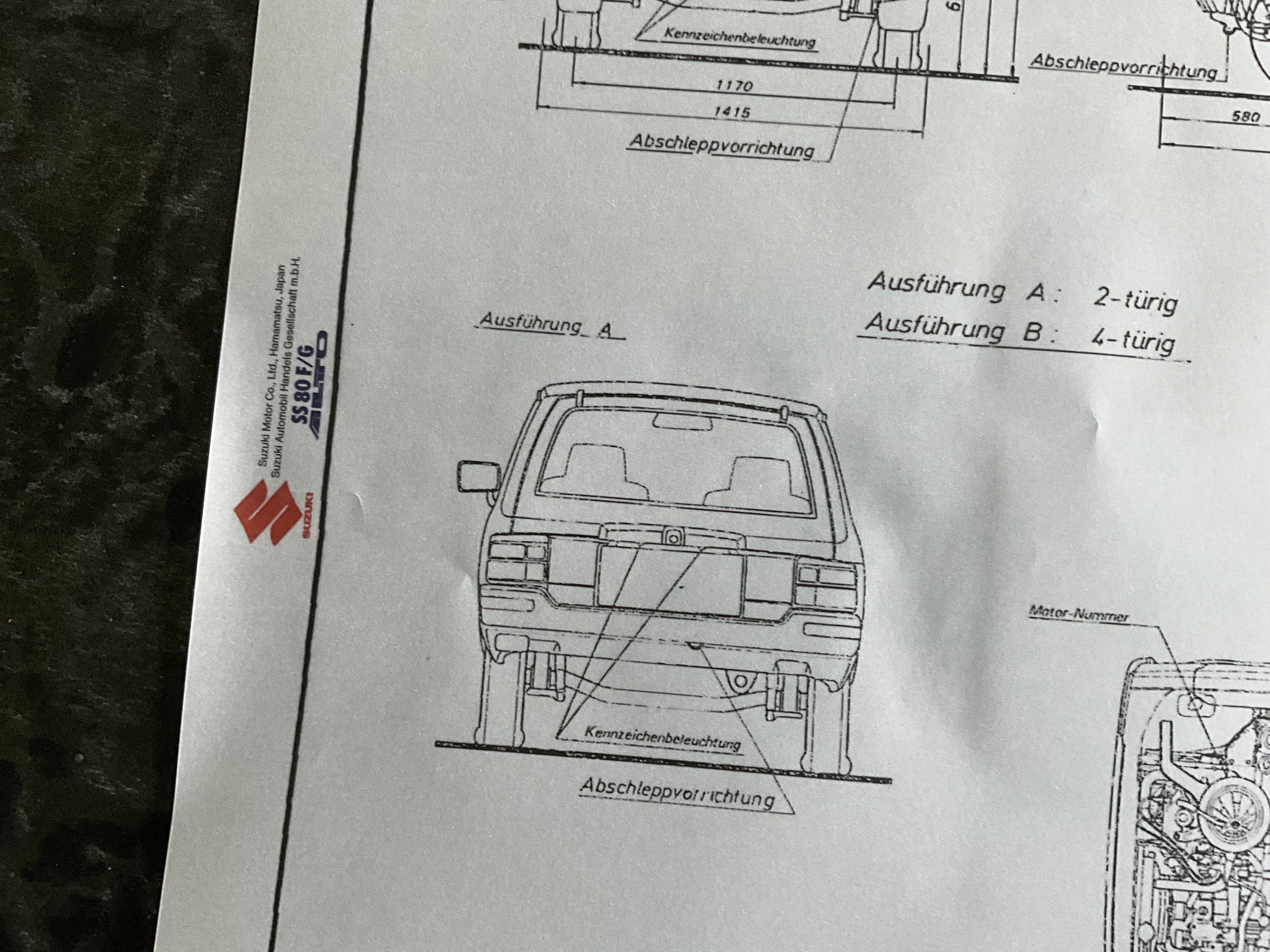 Suzuki Alto SS80 1981 Construction Drawing ART Work Blueprint - Etsy