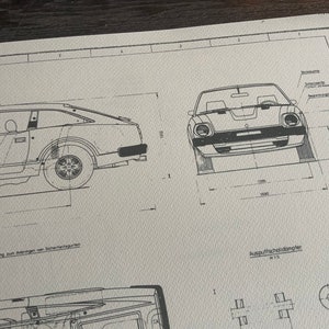 Datsun 280 ZX Construction Drawing ART Work Blueprint - Etsy