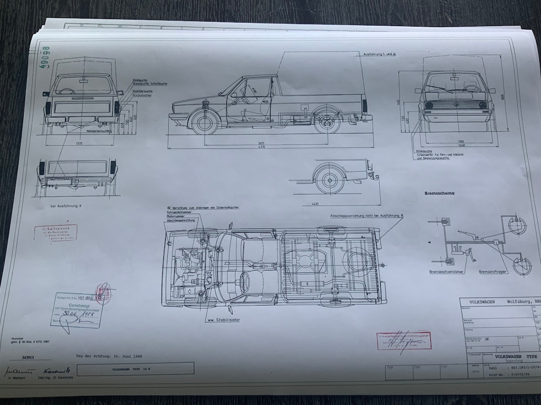 Caddy Type 14K From 1988 Construction Drawing ART Work Blueprint - Etsy