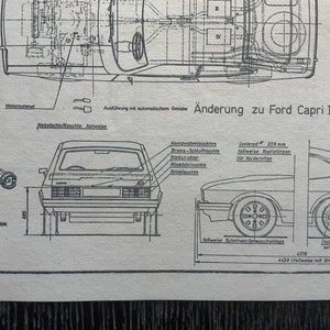 Ford Capri II 2000 1978 Facelift ( Capri III ) Construction Drawing ...