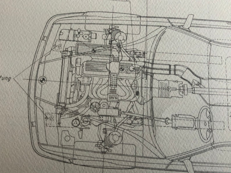 BMW E32 7 Series 1987 Construction Drawing ART Work Blueprint - Etsy