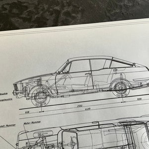 Sunbeam Rapier 1968 Construction Drawing ART Work Blueprint - Etsy