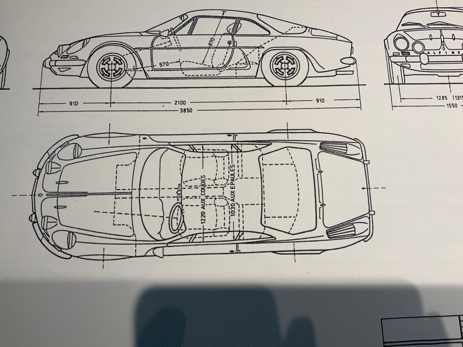 Renault Alpine A110 1961 Construction Drawing ART Work Blueprint - Etsy UK