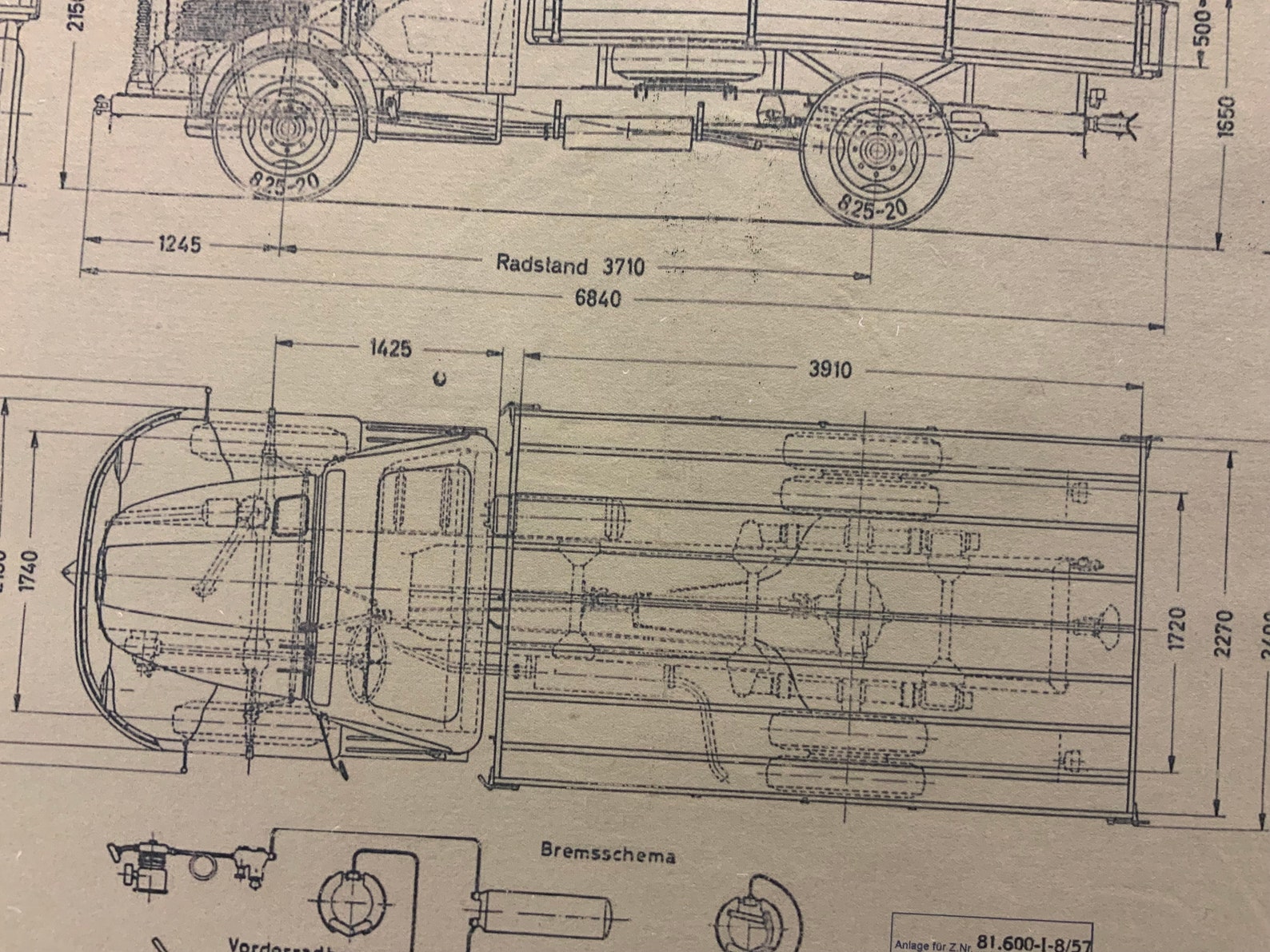 Steyr Daimler Puch 480 Truck 1957 Construction Drawing ART Work ...