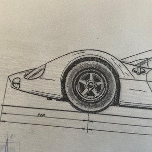 FERRARI Dino Berlinetta Speciale Construction Drawing ART Work - Etsy