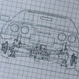 Chevrolet Corvette C4 1984 X Ray Construction Drawing ART Work ...