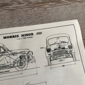 Morris Minor 1000 1956 Construction Drawing Artwork - Etsy UK