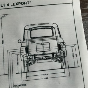 Renault R4 Export 1967 Construction Drawing ART Work Blueprint - Etsy