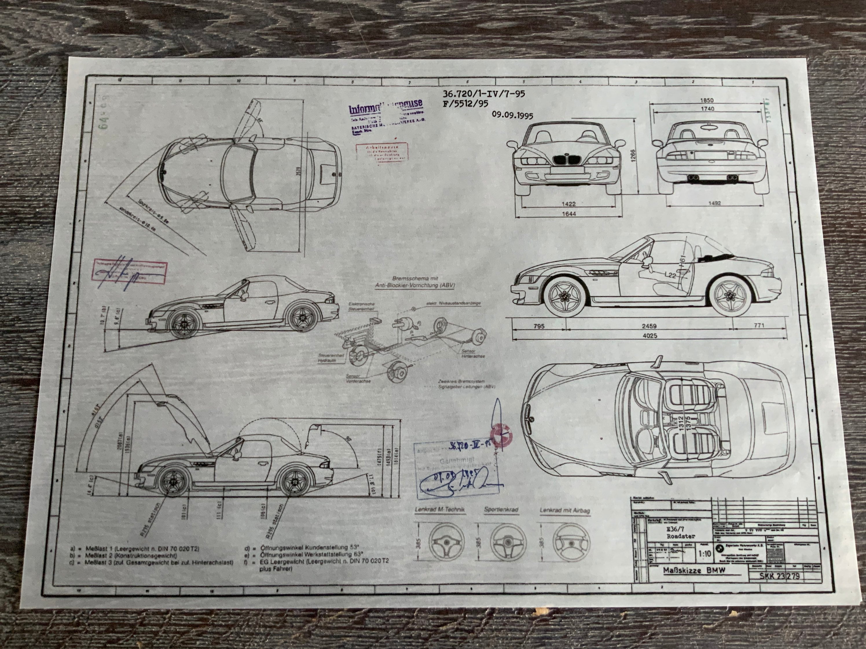 Progetto di disegno costruttivo della BMW E36 Z3 Roadster ARTwork ...