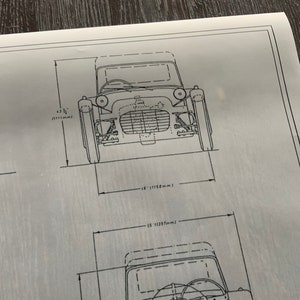 Lotus Seven Series Two Construction Drawing ART Work Blueprint - Etsy