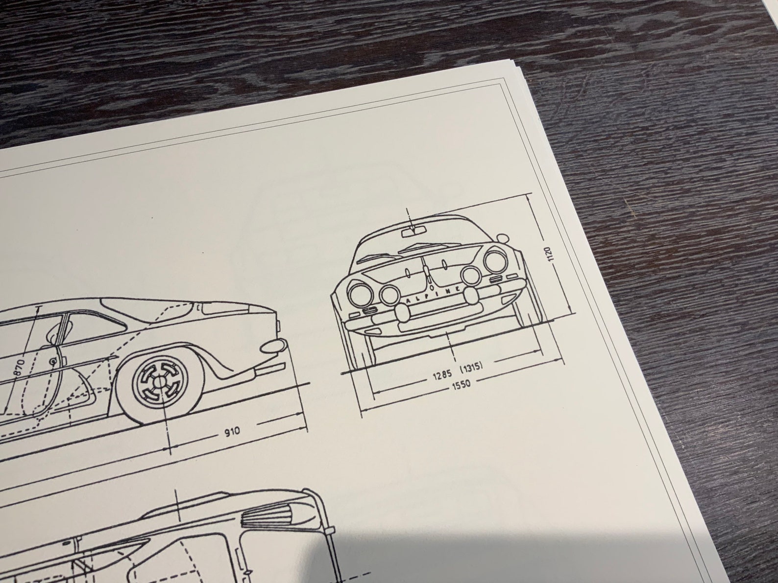 Renault Alpine A110 1961 Construction Drawing ART Work Blueprint - Etsy UK
