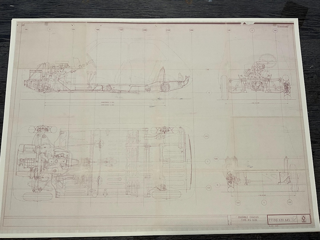Renault R5 Chassis 1220 1976 ART Work Blueprint - Etsy