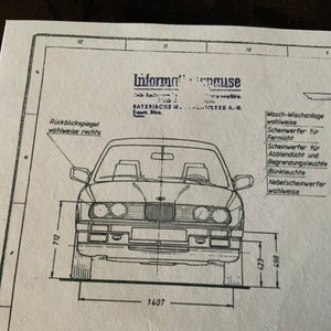 E30 BMW 325i Cabrio With Hardtop 1986 Design Drawing Artwork - Etsy