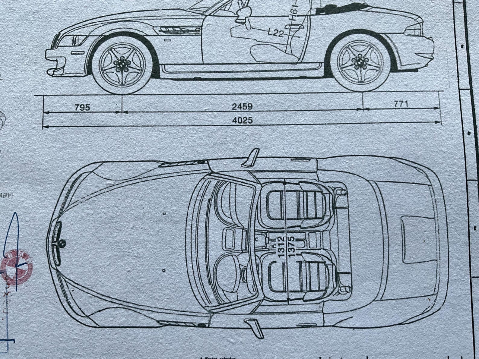 BMW E36 Z3 Roadster Artwork Construction Drawing Blueprint - Etsy