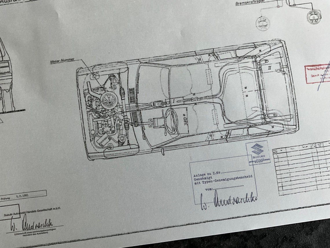 Suzuki Alto SS80 1981 Construction Drawing ART Work Blueprint - Etsy