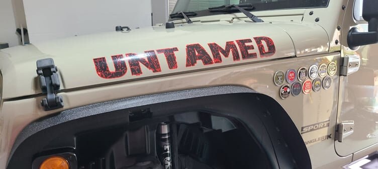 Custom Hood Text Set of 2 Choose Your Text and Font - Etsy