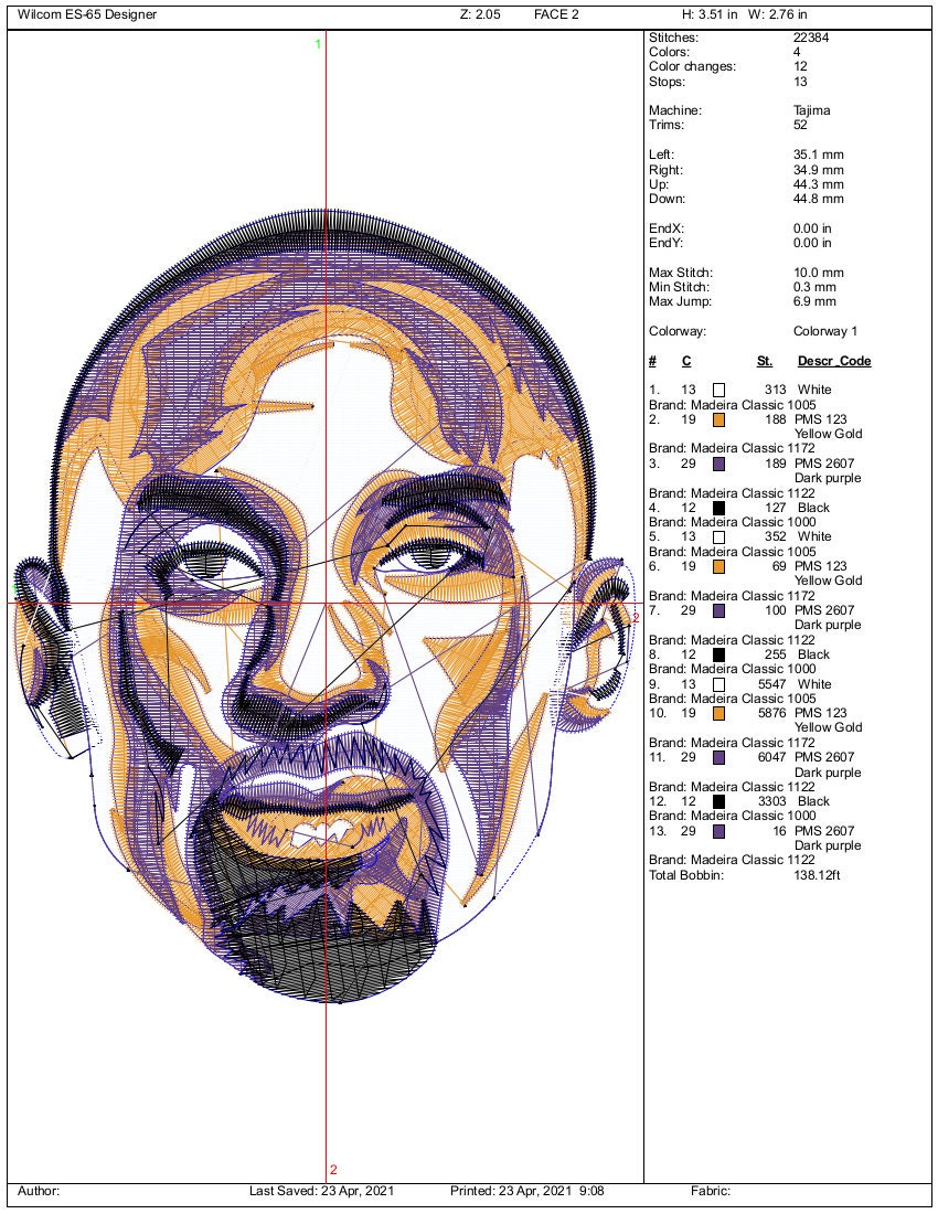 Kobe Face Embroidery - Etsy Singapore
