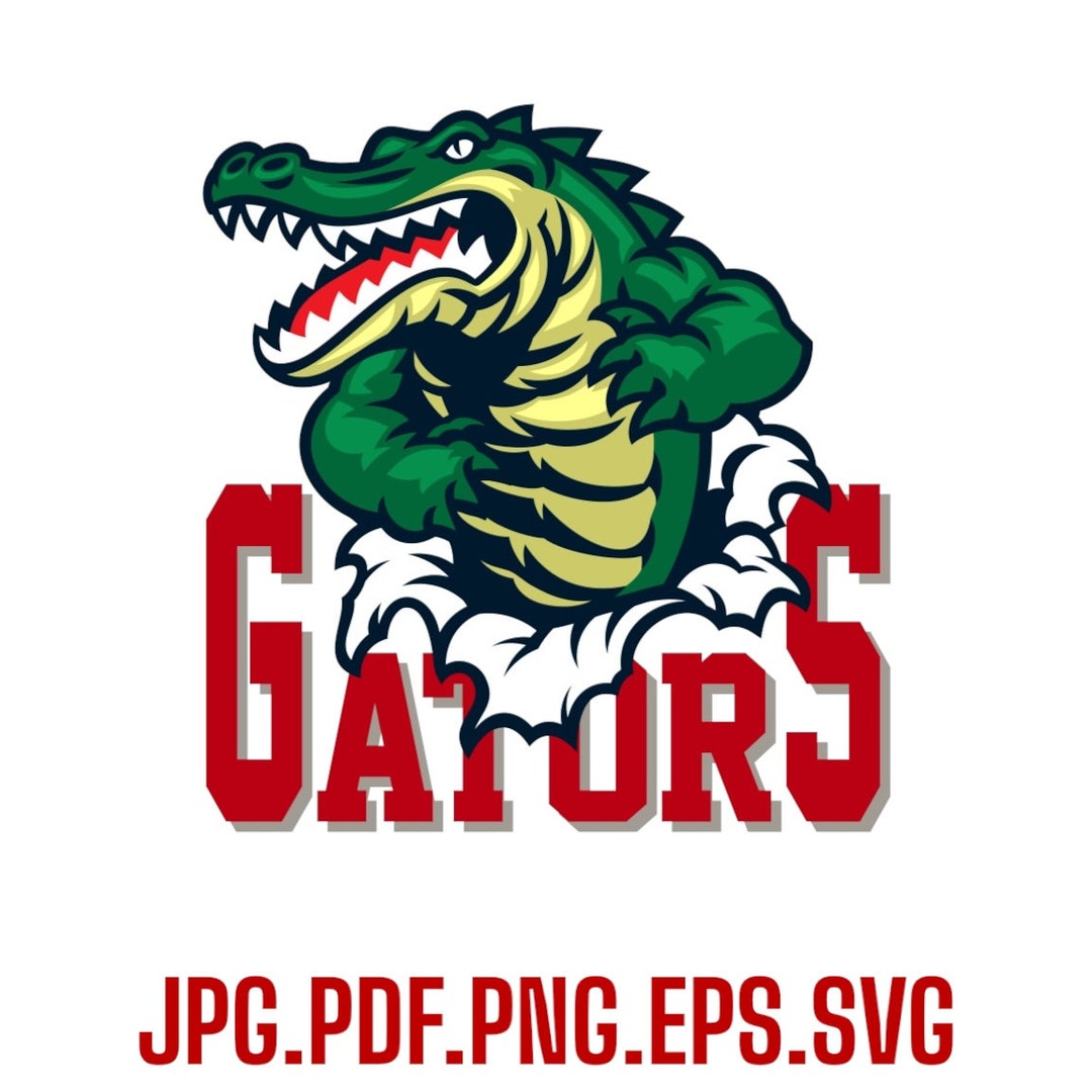 Gator Mascot Vector SVG Cut Design - Etsy