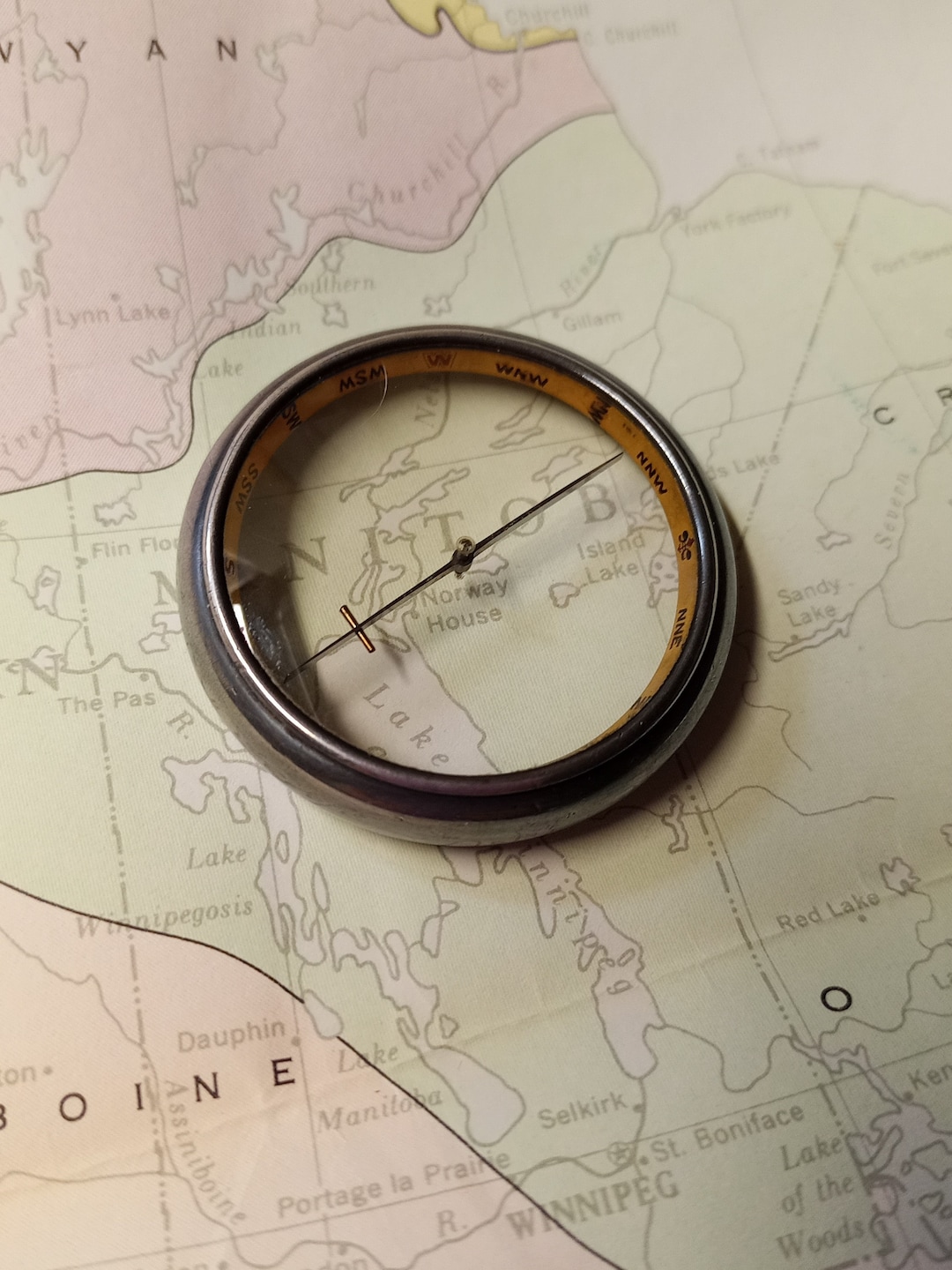 Vintage Compass With Magnifying Glass - Etsy