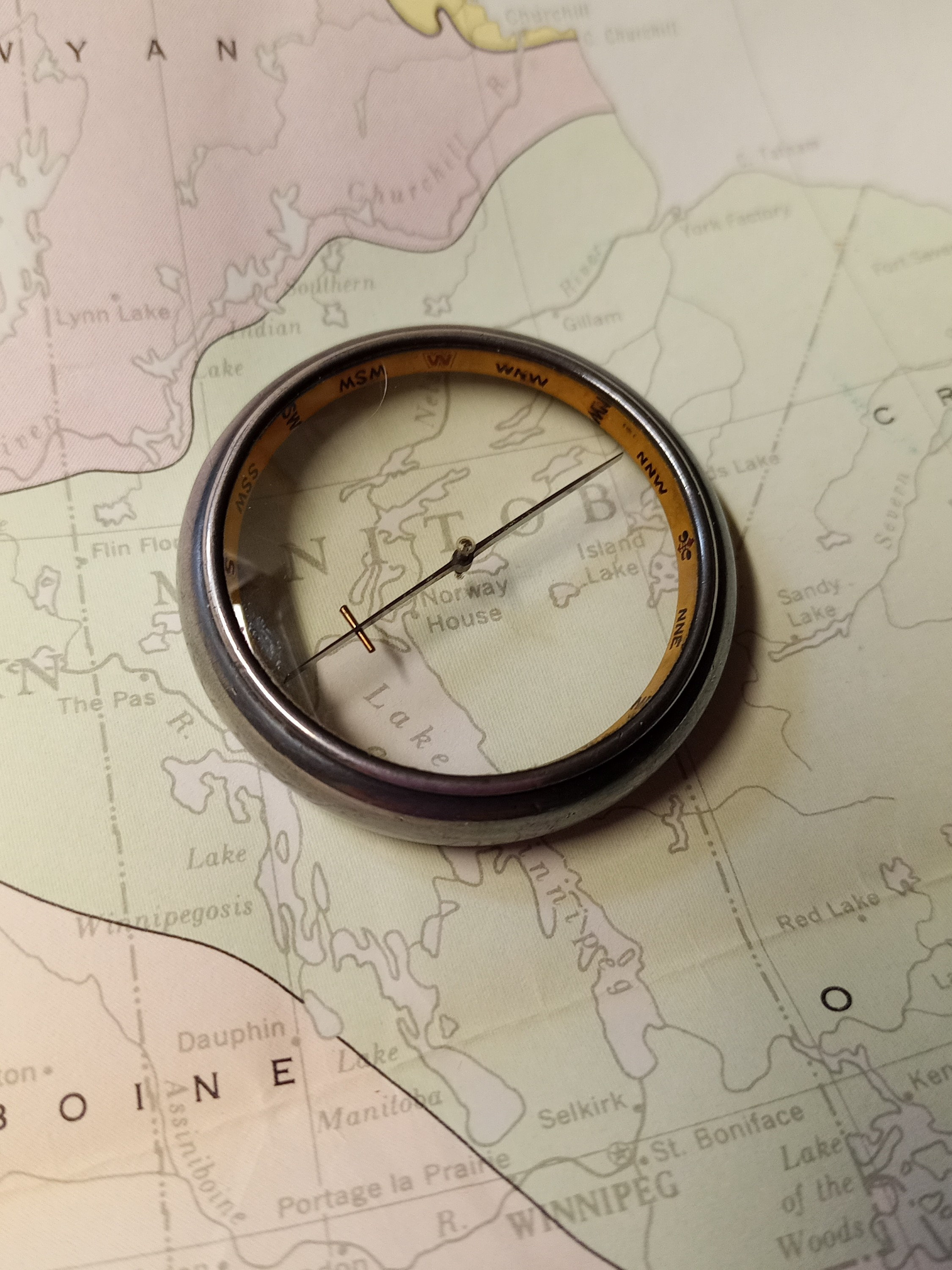 Vintage Compass With Magnifying Glass - Etsy