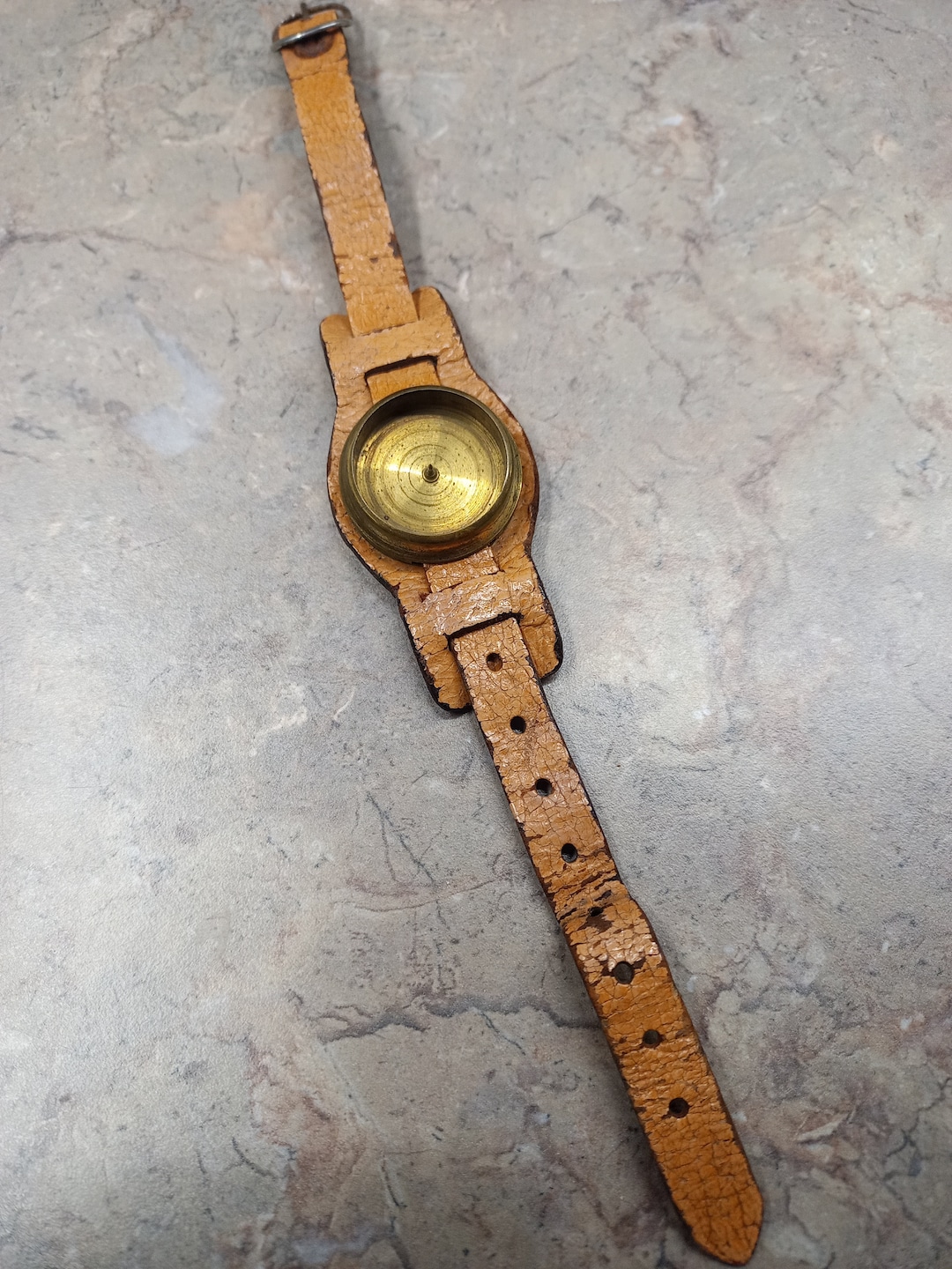 Marbles Gladstone Compass Leather Wristband - Etsy