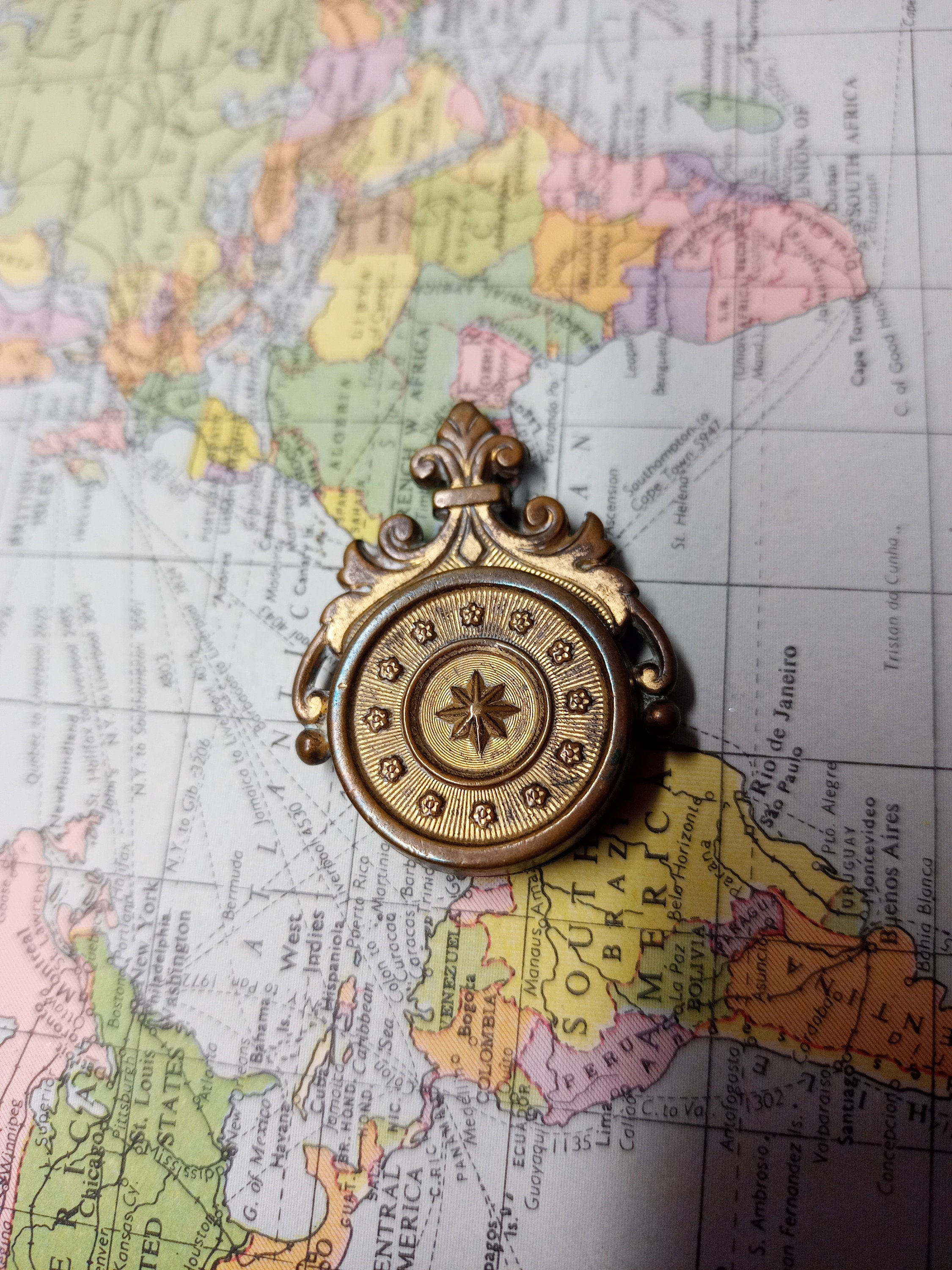 Small Antique Compass - Etsy
