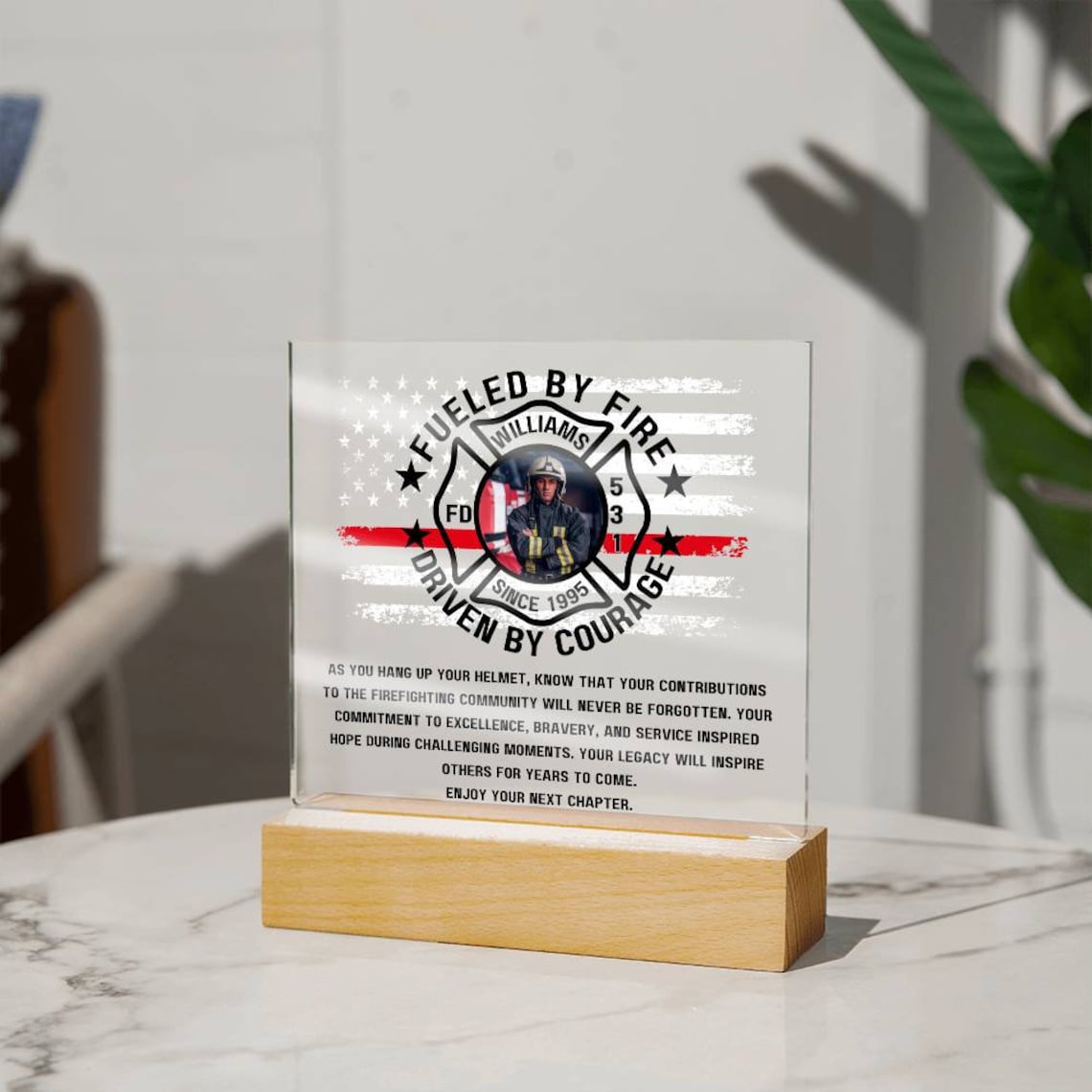 Personalized Firefighter Gift | Firefighter Retirement Plaque Gift ...